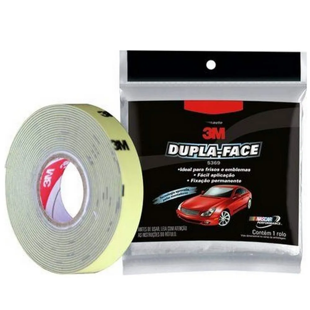 Fita Dupla Face de Espuma Acrilica 5369 Cinza 12 MM X 3 M - 3M