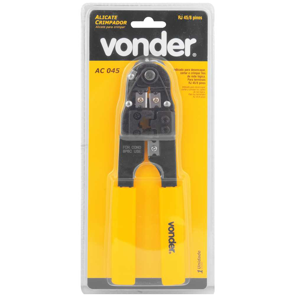 Alicate Crimpador RJ45 AC045 - Vonder